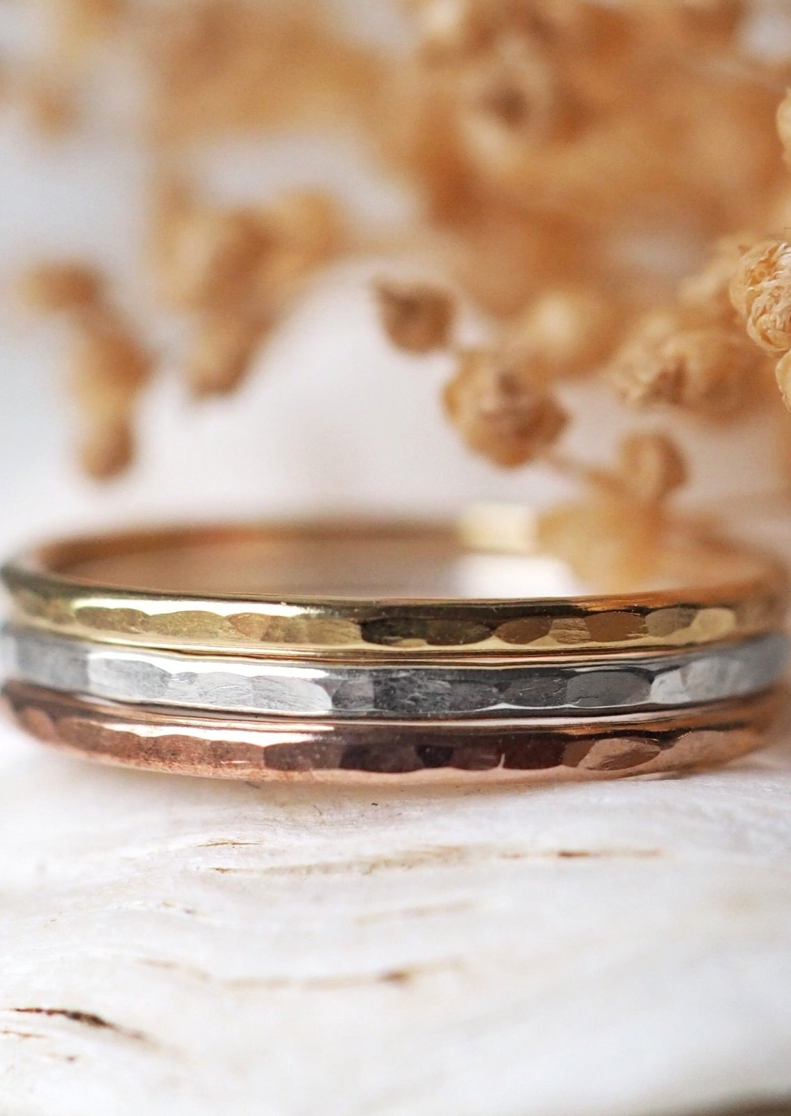 Andromeda Hammered Stacking Ring– LanaBetty